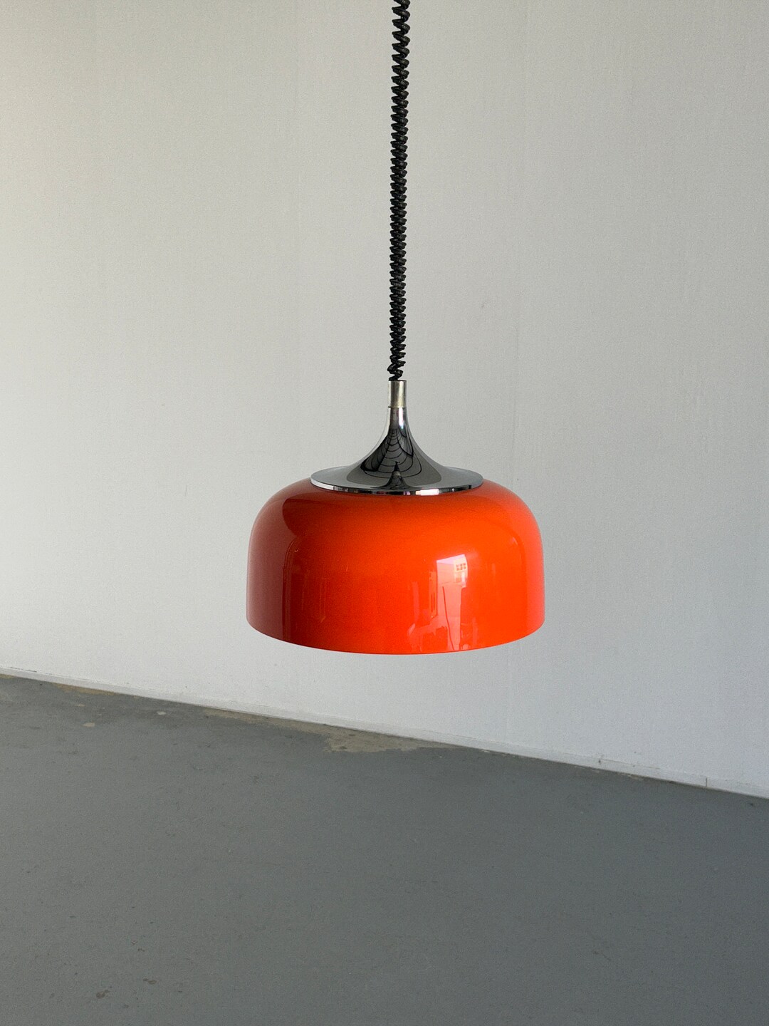 Mid-century Modern Orange Pendant Lamp Designed by Harvey - Etsy
