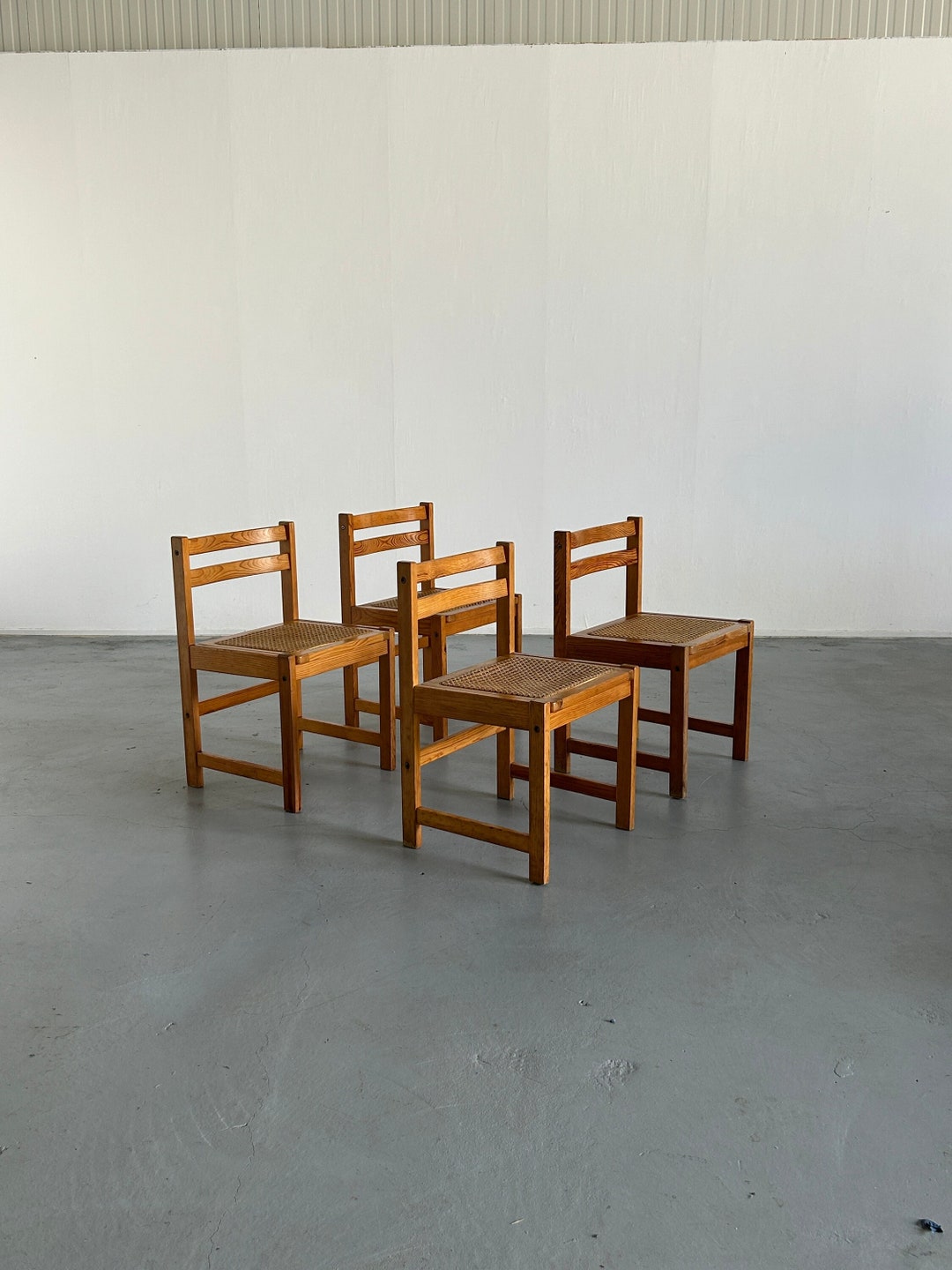 Set of 4 Vintage Mid-century Modern Constructivist Wooden - Etsy