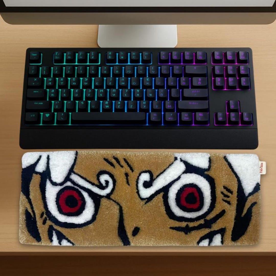 Luffy Inspired Keyboard Mat | Anime Desk Rug - Etsy