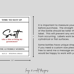Groomsmen Proposal Bottle Label, Groomsman Gift, Groomsman Proposal - Etsy