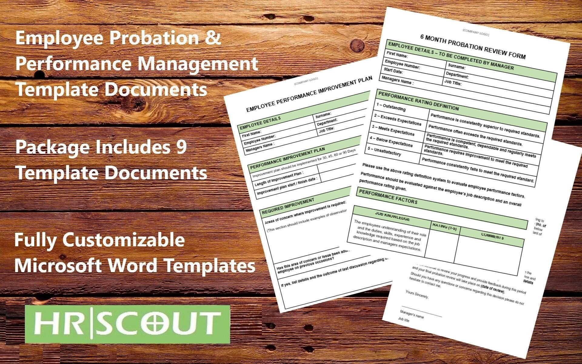 Employee Probation & Performance Management Templates Package - Etsy