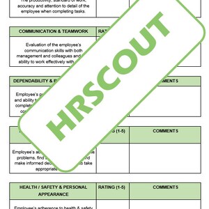 Employee 6 Month Probation Review Form & Guidelines - Etsy