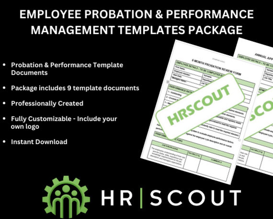 Employee Probation & Performance Management Templates Package - Etsy