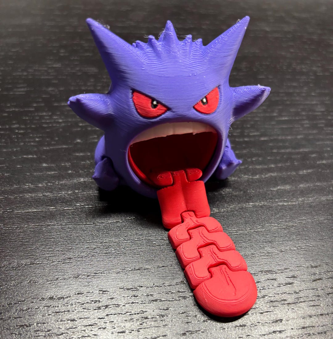 Gengar Articulating Tongue and Spinning Body Fidget Figure - Etsy
