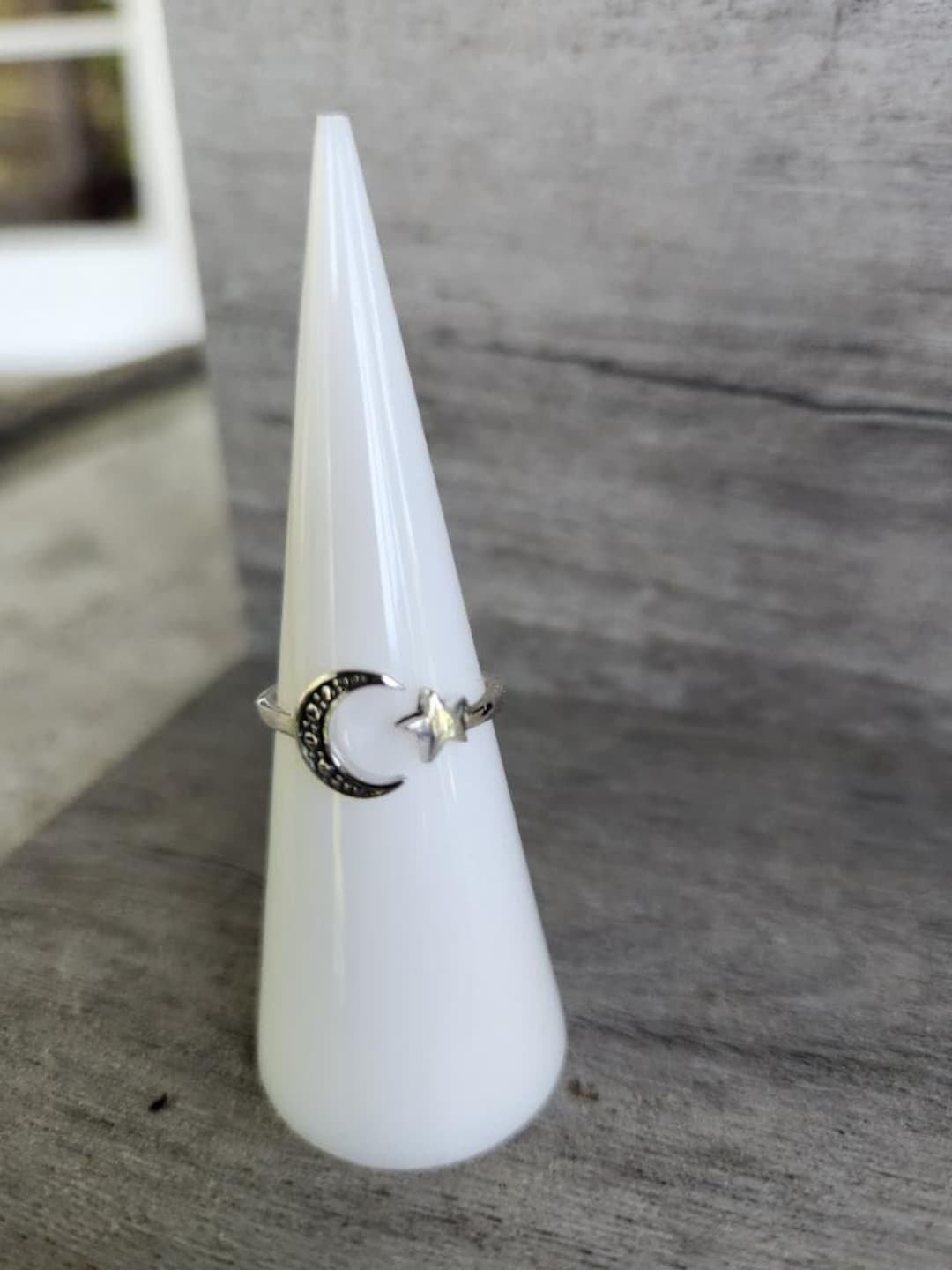 925 Sterling Silver Crescent Moon & Star Ring • Gifts for Her ...