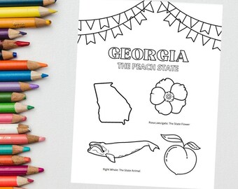 state of georgia coloring sheet