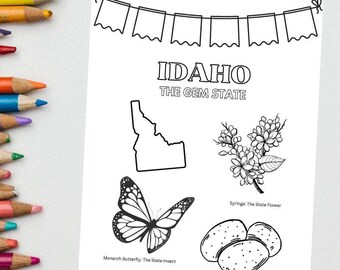 idaho coloring sheet