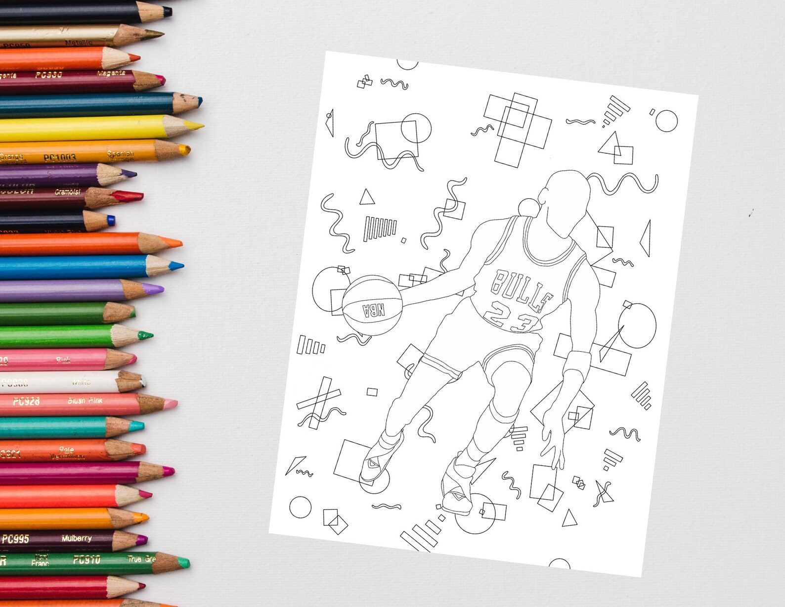 Michael Jordan Printable Coloring Page Michael Jordan Poster - Etsy Canada