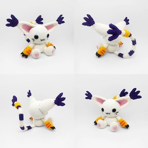 Gatomon tailmon & Patamon Digimon Crochet Pattern Amigurumi Vincrafty ...