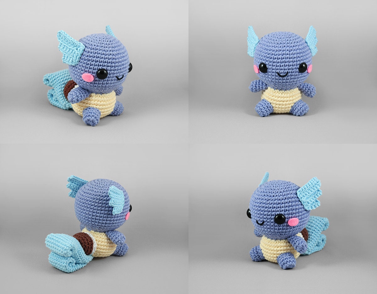 Squirtle Wartortle & Blastoise Crochet Pattern Pokemon | Etsy
