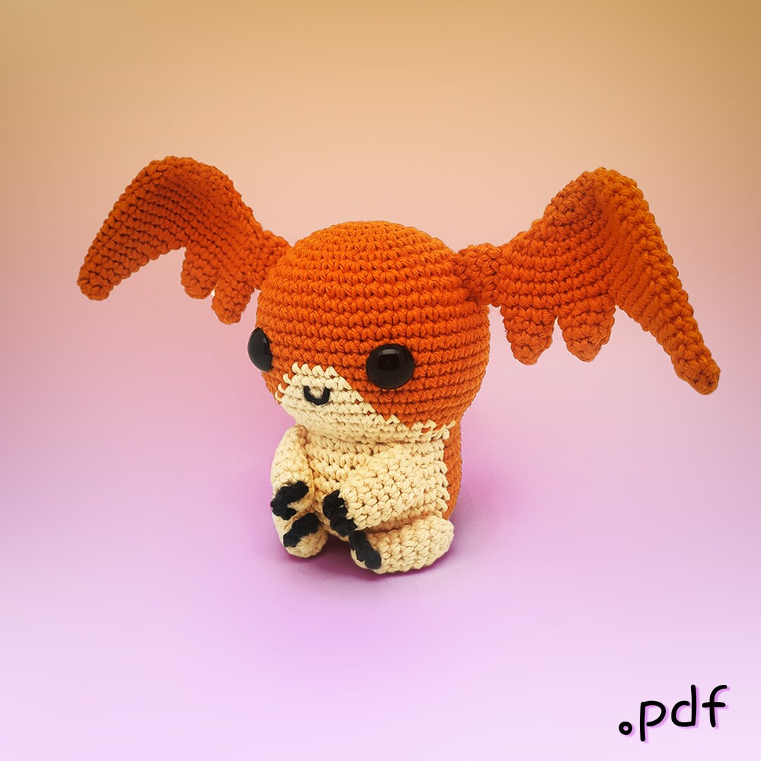 Patamon Digimon Crochet Pattern Amigurumi Vincrafty PDF File US Terms ...