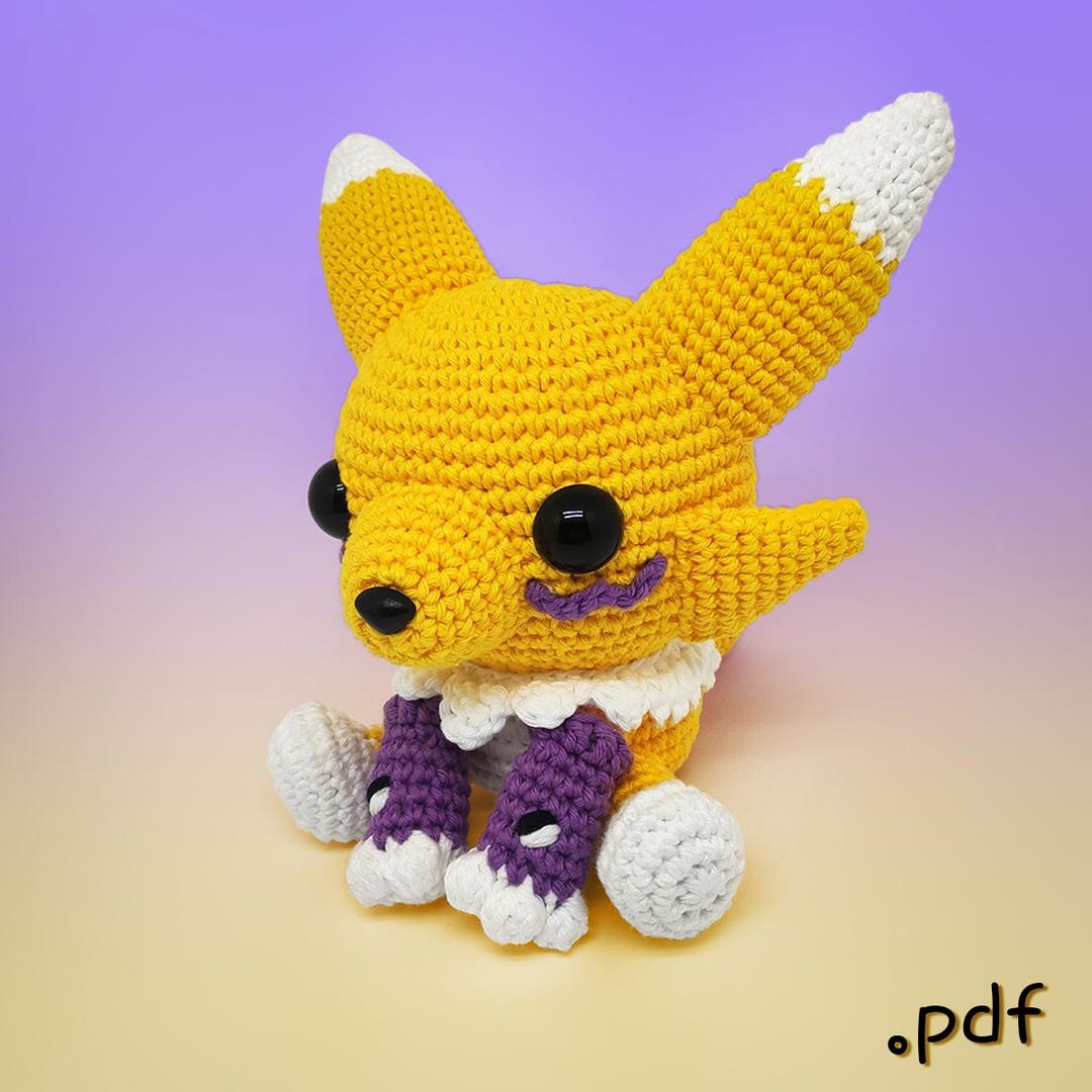 Fox Kitsune Fighter Crochet Pattern Amigurumi Vincrafty PDF File [US ...