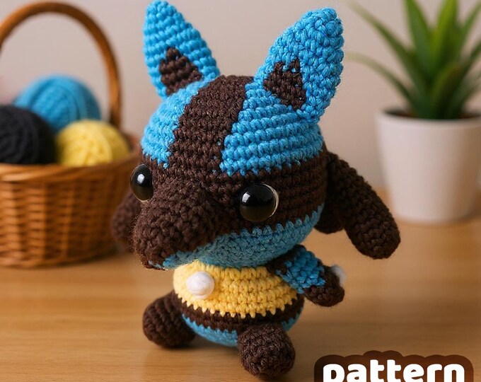 Lucario Pokemon Crochet Pattern - Etsy Canada