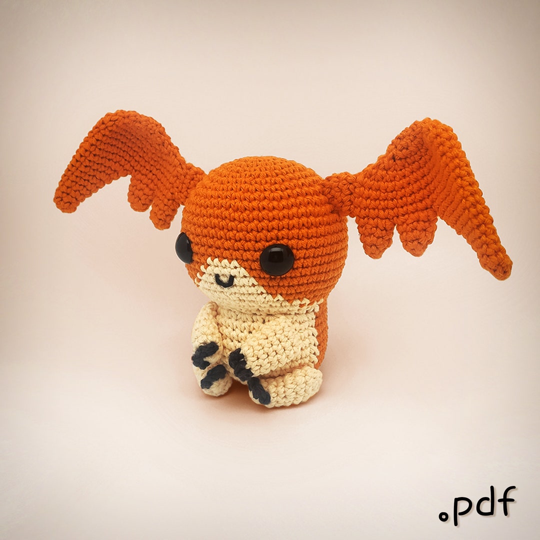 Patamon Digimon Crochet Pattern Amigurumi Vincrafty PDF File US Terms ...