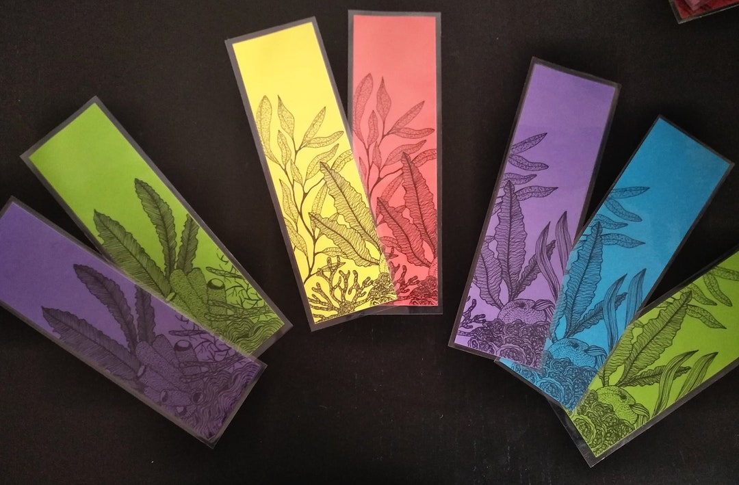 Patterned Bookmarks on Colored Papers - Etsy