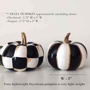 Black and White Checkered Pumpkin Table Centerpiece Whimsical Pumpkins ...