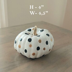 Black White Pumpkins Fall Pumpkin Table Centerpiece Checkered - Etsy