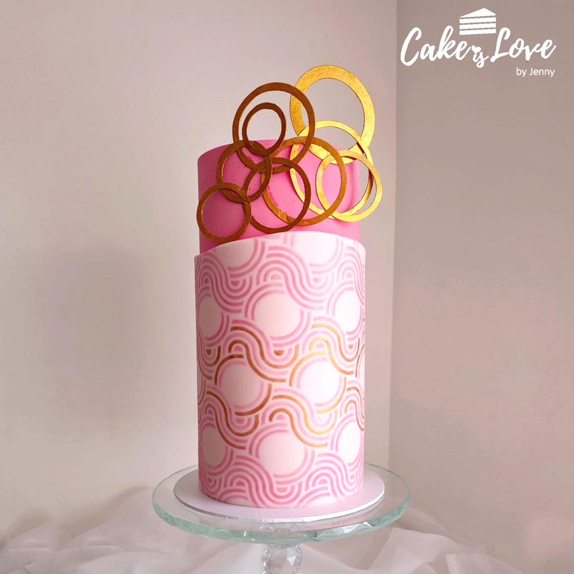Cake Stencil HELIKEL - Helic and Wave Pattern - Etsy