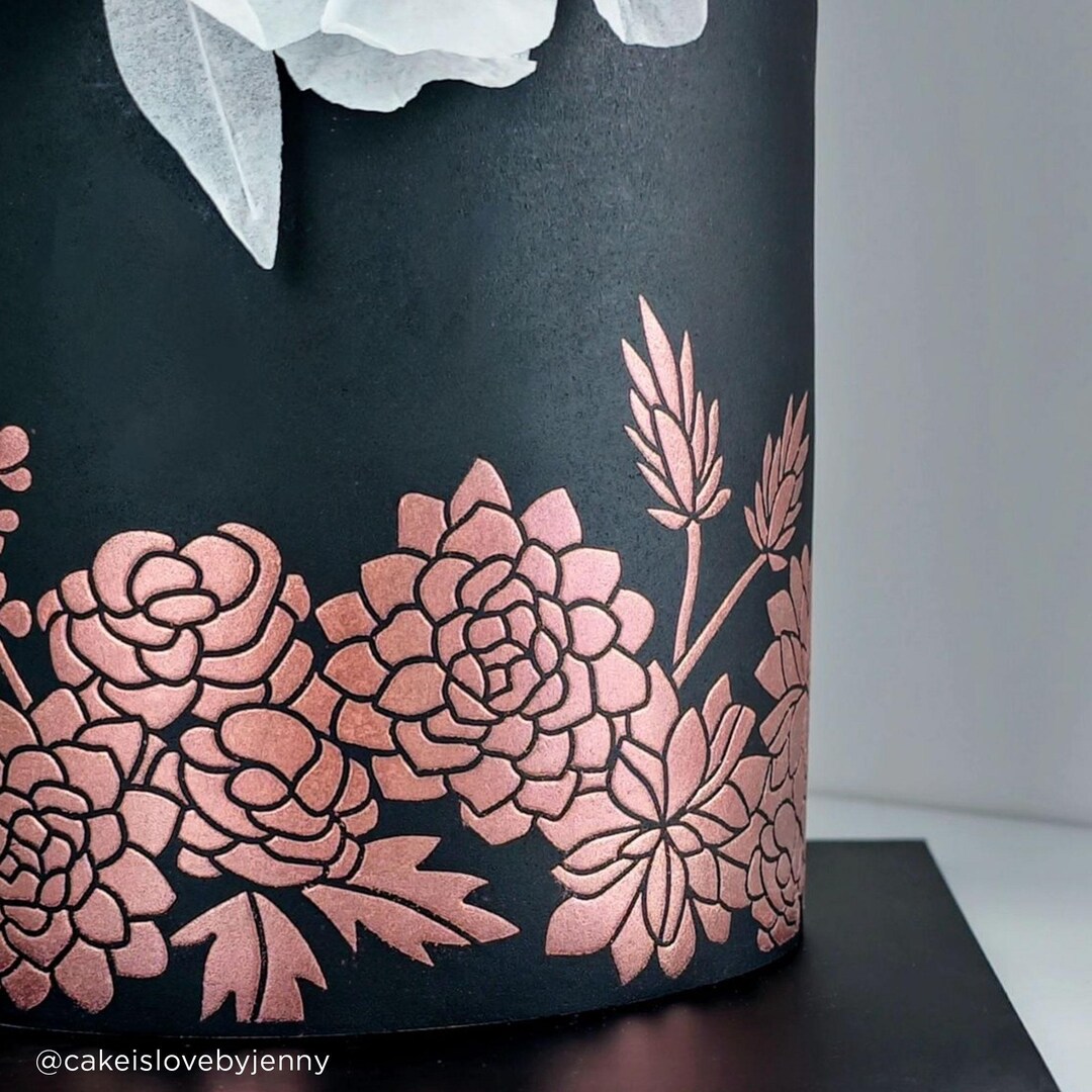 Long Border Cake Stencil SUKUNA - Etsy