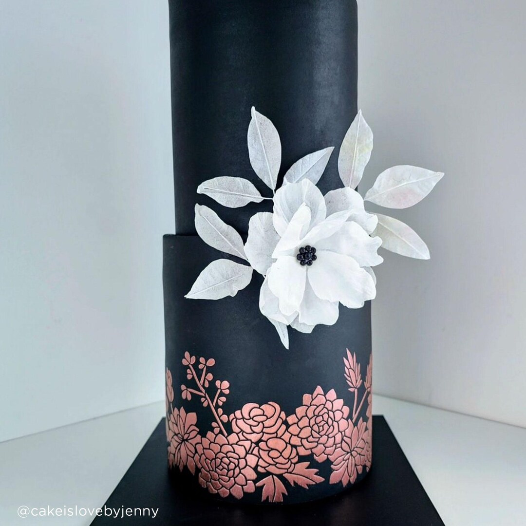 Long Border Cake Stencil SUKUNA - Etsy