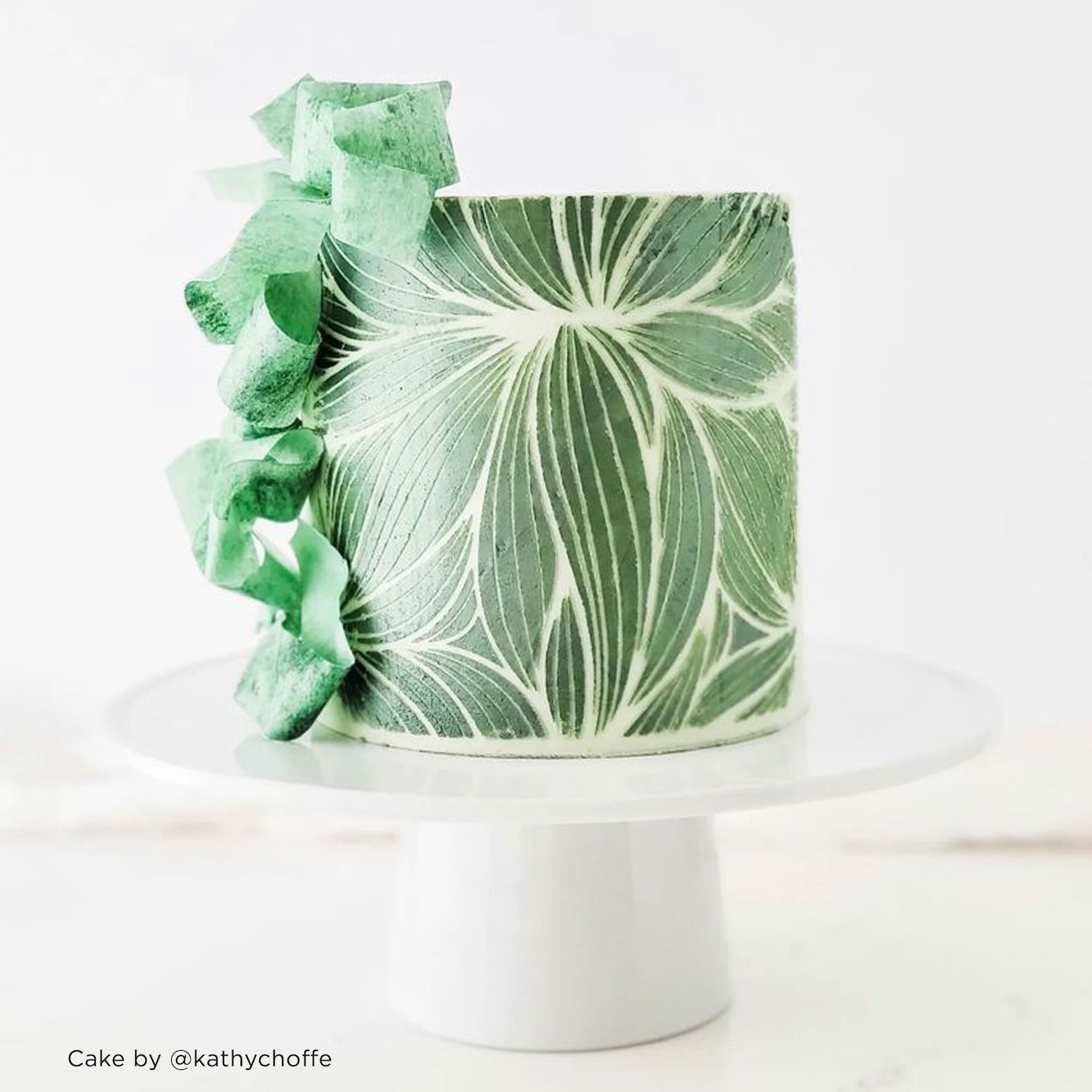 Cake Stencil AMARA - Leaf Veins Pattern - Etsy