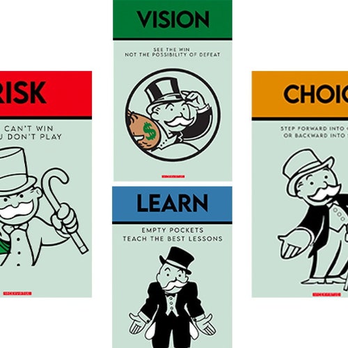 Monopoly Poster Design Bundle / Monopoly Art / Extra Large Art - Etsy ...