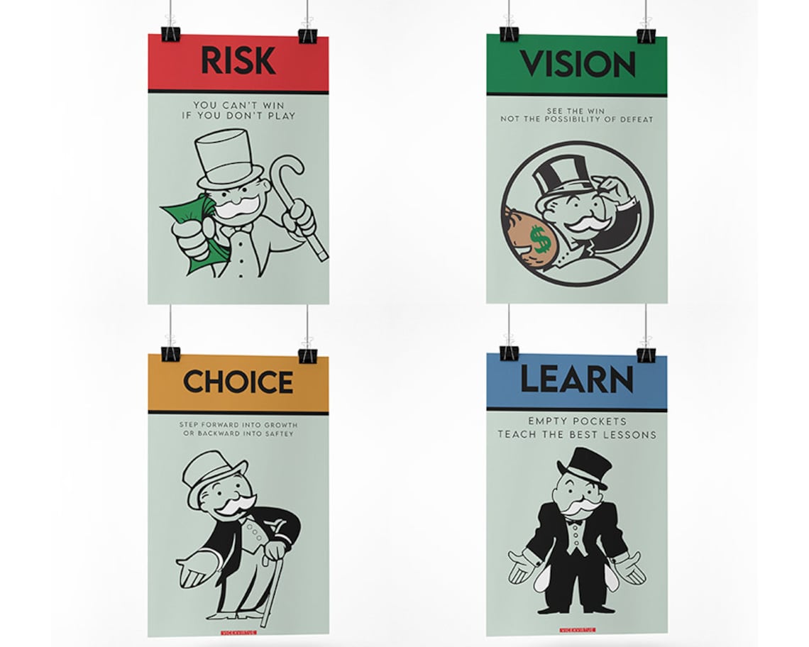 Monopoly Poster Design Bundle / Monopoly Art / Extra Large Art - Etsy ...