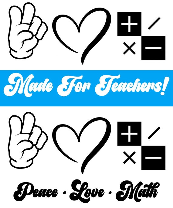 Peace Love Math SVG Peace Love Math PNG Math Teacher - Etsy