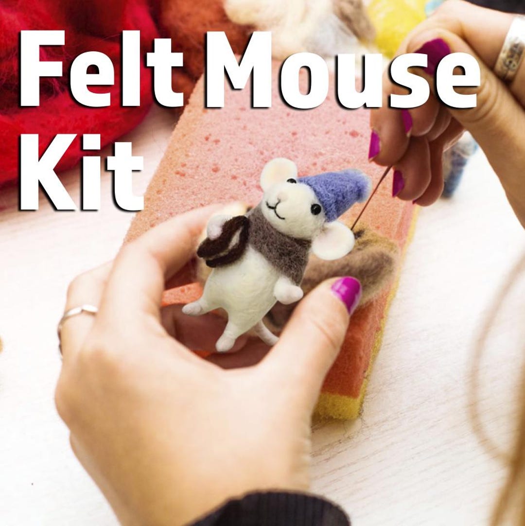 Mouse Needle Felting Kit - DIY Beginner Craft Kit - Make Your Own ...