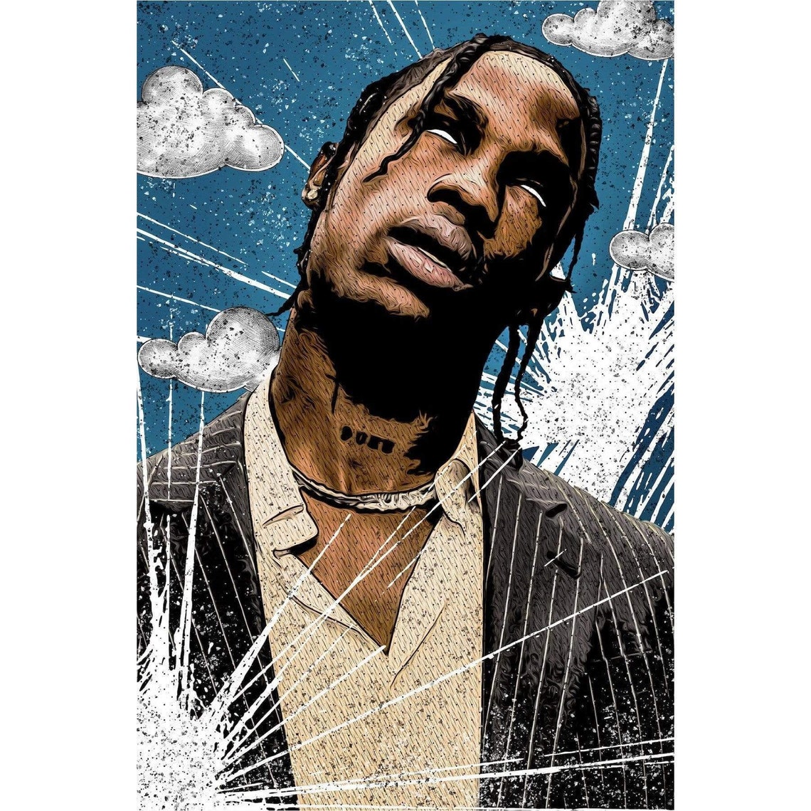 Travis Scott Poster Rapper Poster Collection | Etsy