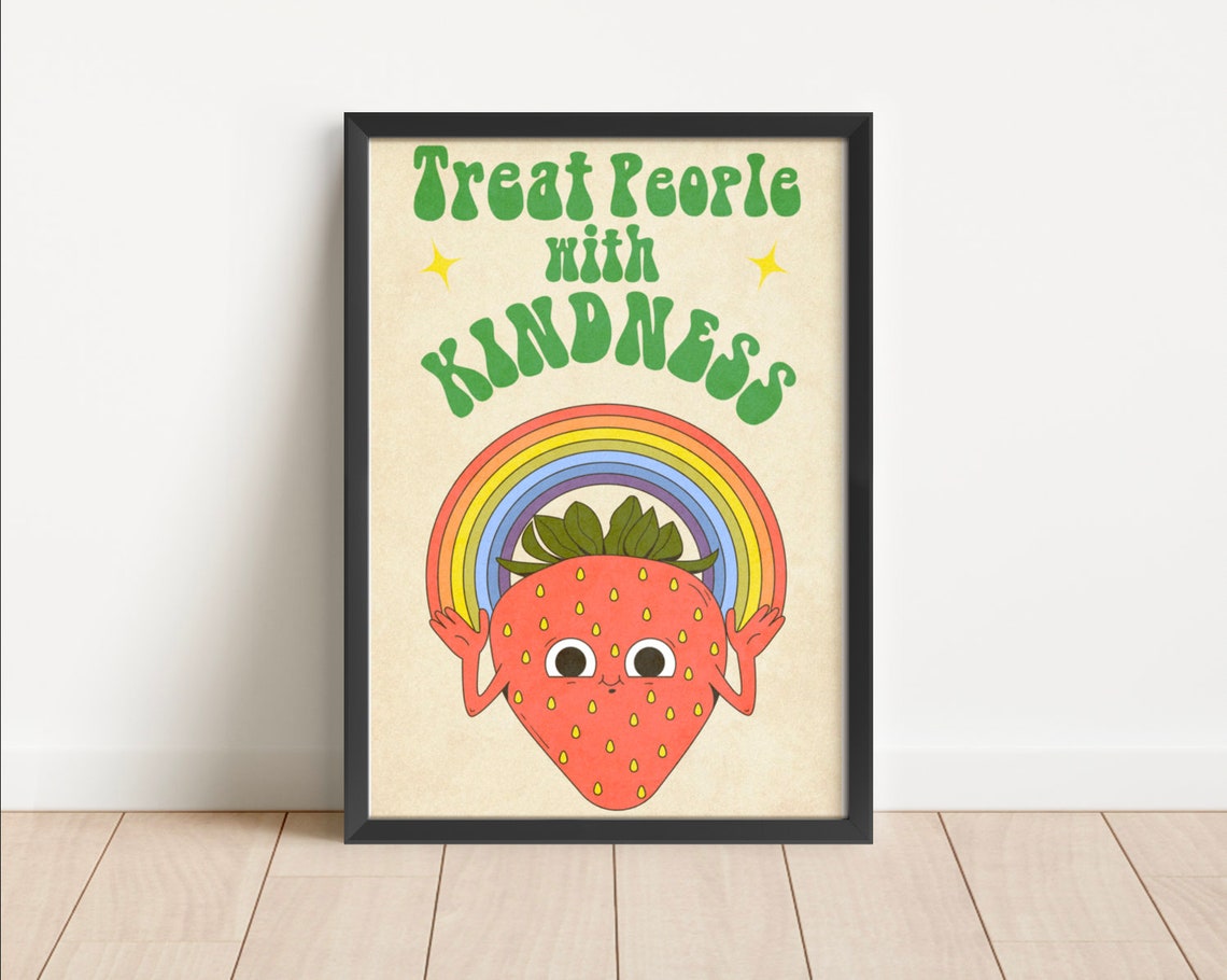 Digital Download Retro Fruit 70's Art Bundle Treat People - Etsy