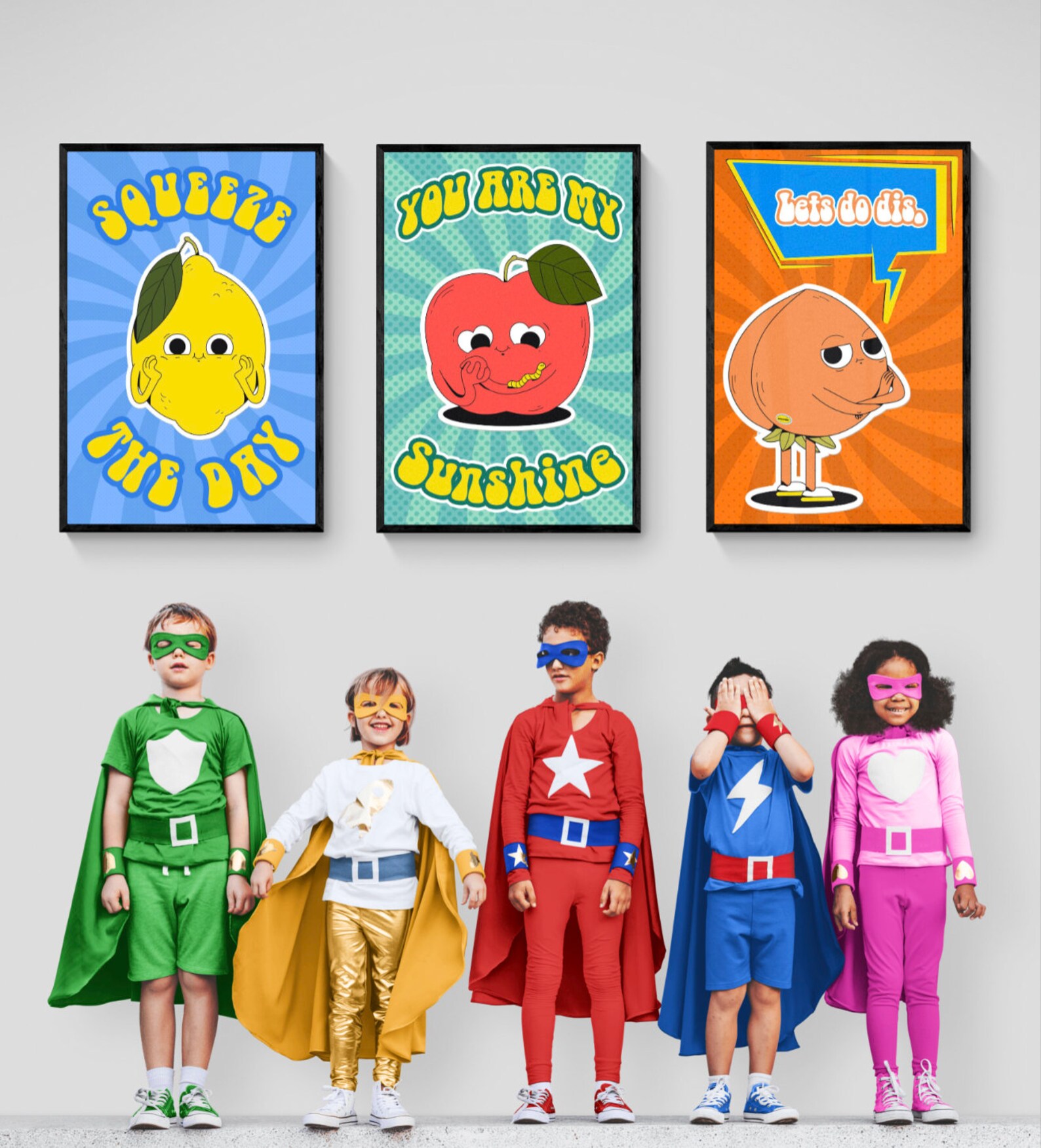 Digital Download BUNDLE Retro Fruit 70's Art Bundle Treat People With ...