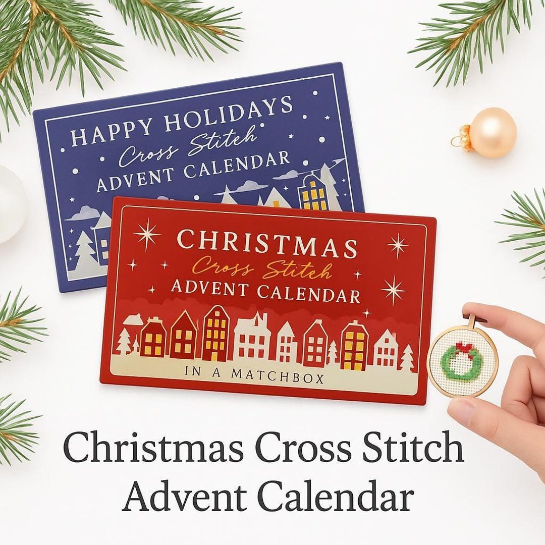 Cross Stitch Advent Calendar for Adults, 24 Mini Holiday Projects, DIY ...
