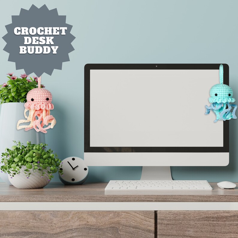 Beginner Crochet Kit - Amigurumi Jellyfish, Easy Crochet Starter Kit ...