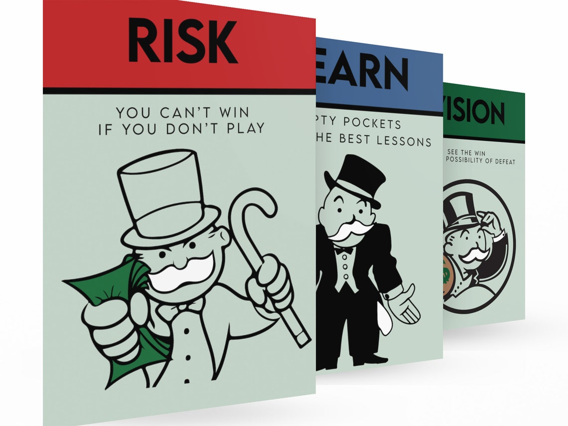 Monopoly Poster Design Bundle / Motivational Monopoly Art / Extra Large ...