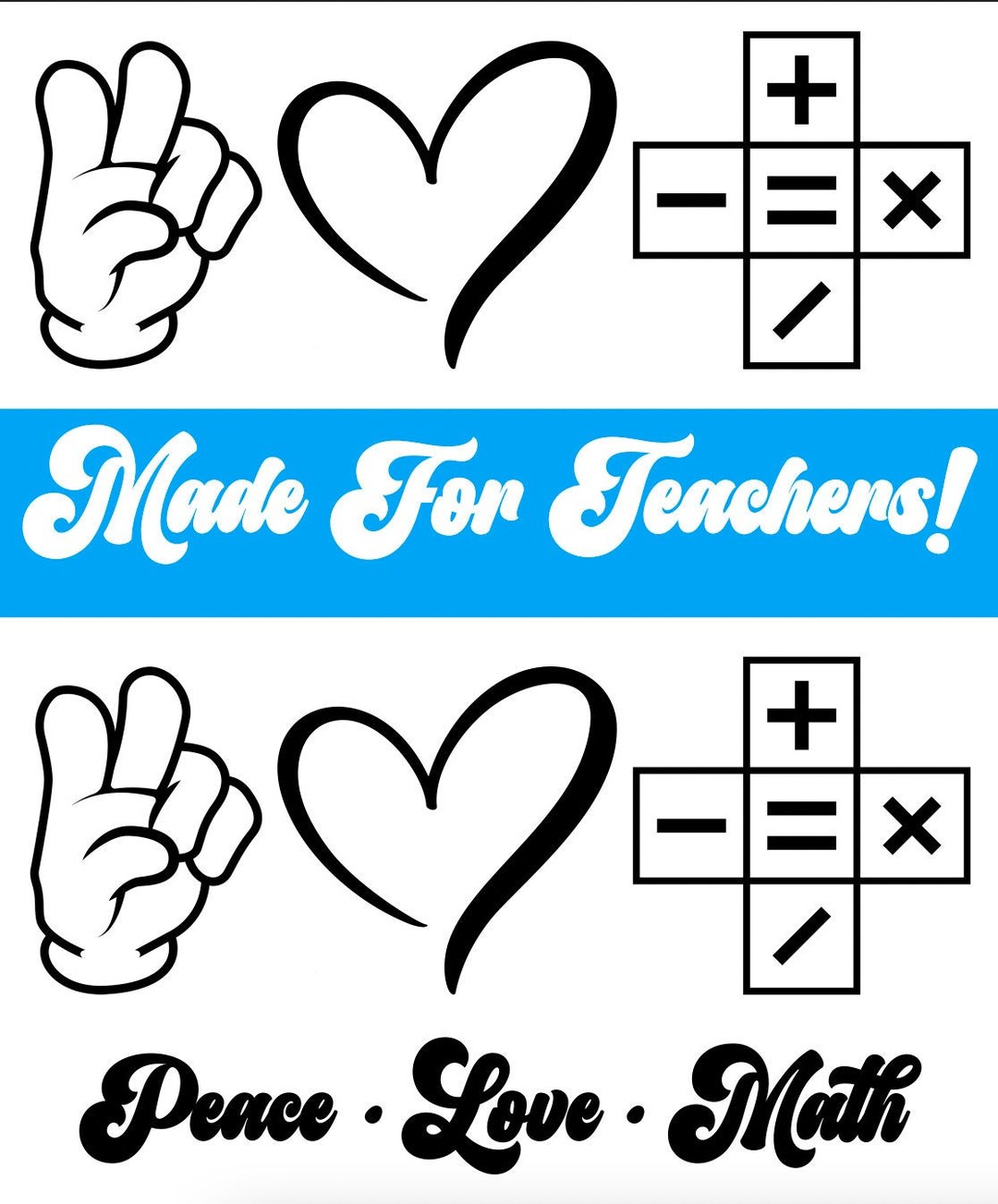 Peace Love Math SVG Peace Love Math PNG Math Teacher Design Bundle 2 ...
