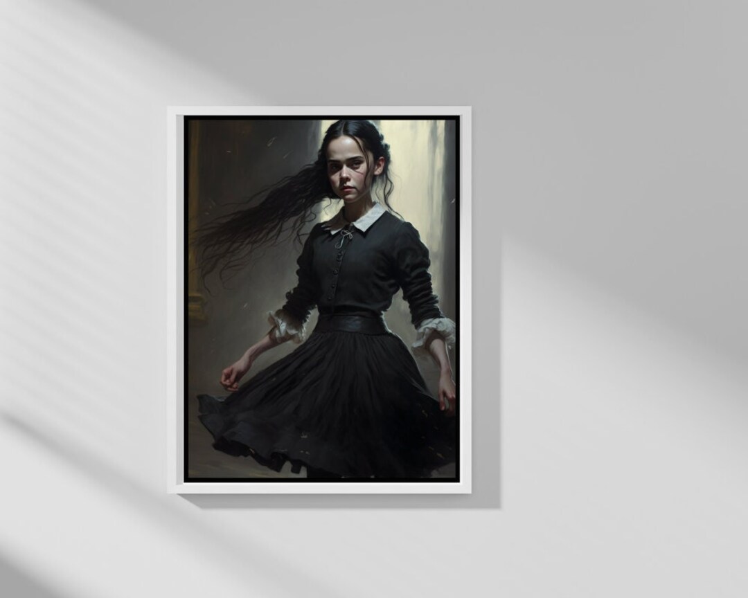 Wednesday Adams Painting Digital Download 300 DPI Bedroom Adams Family ...