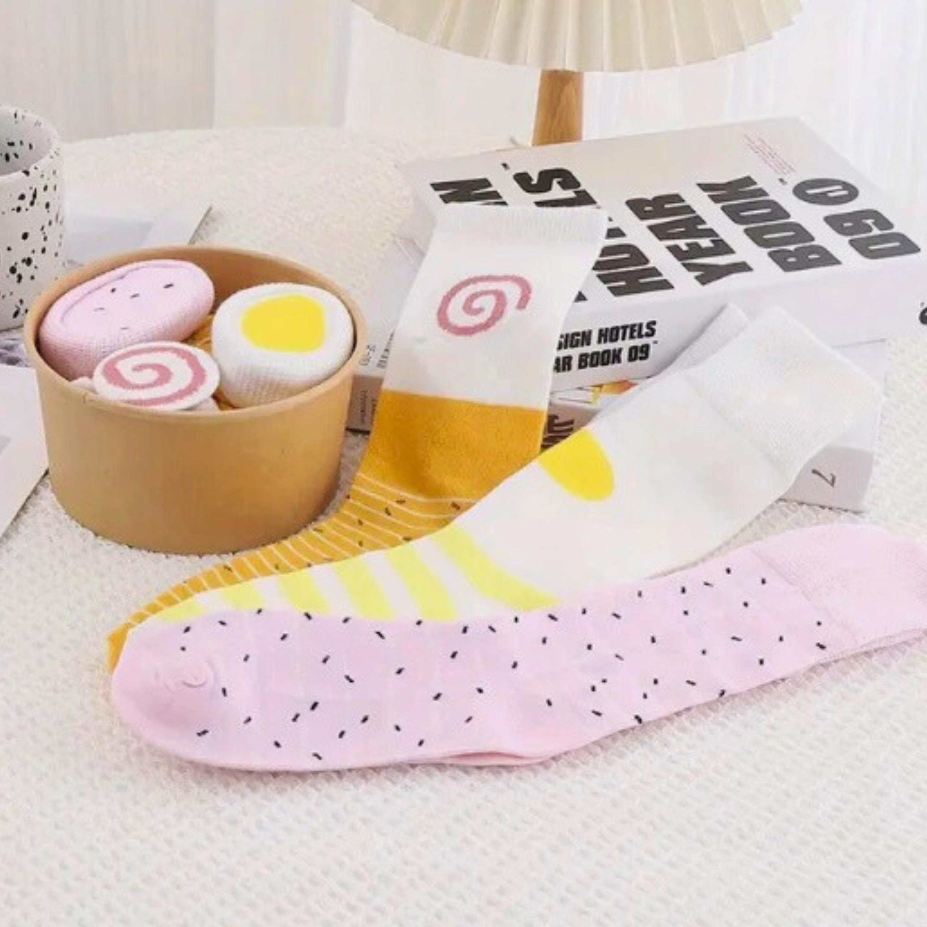 Pho Bowl Novelty Sock Set, 3 Pairs of Cozy Vietnamese Noodle Soup ...