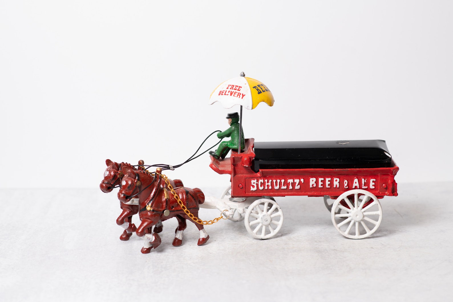 Cast Iron Schultz Beer and Ale Horse Drawn Carriage Collectible - Etsy