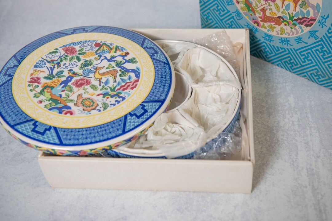 St. James Hankook Super Bone Fine China Condiment Dip Set With Box ...