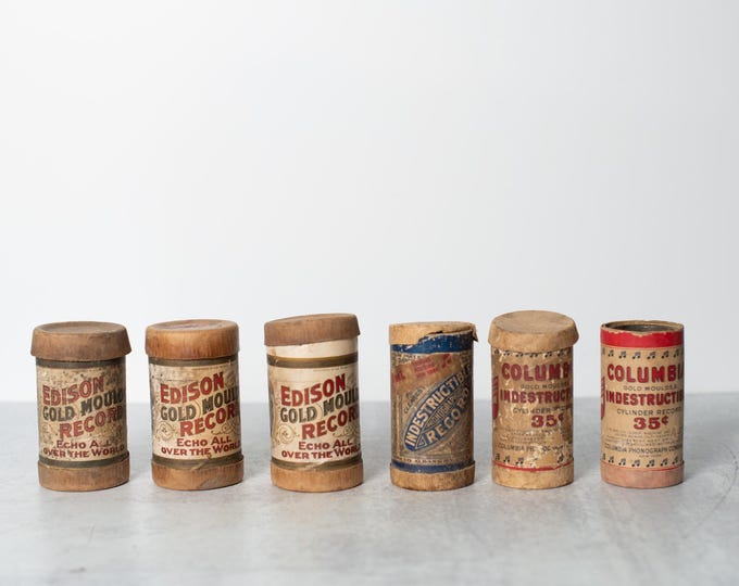 Edison, Indestructible and Columbia Phonograph Record Cylinders With ...
