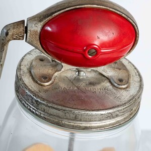 Tulip Glass Jar Dazey Churn No 4 With Red Football Top 4 Quart With ...
