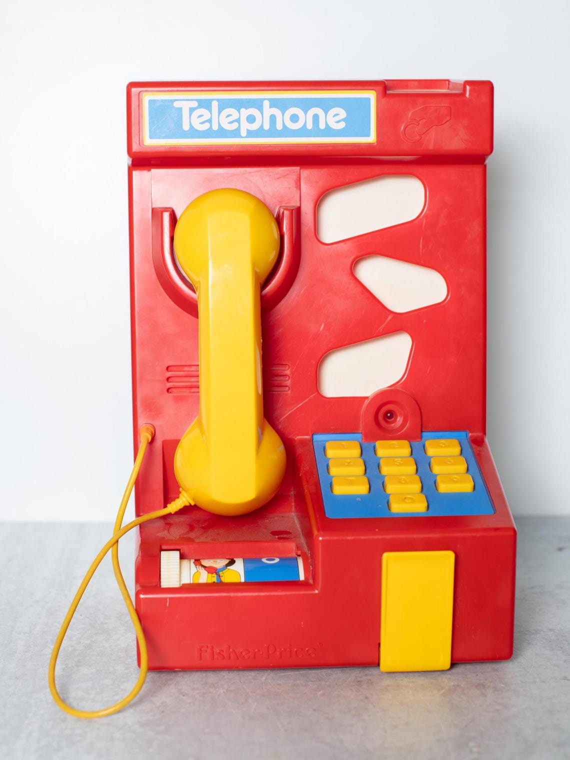 Rare 1989 Fisher Price Children's Toy Telephone Booth Payphone ...