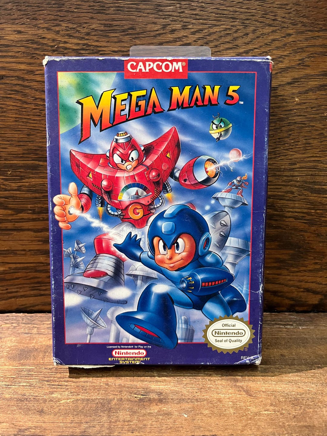 Capcom Mega Man 5 Five V by Nintendo NES 1992/1993 Game Cartridge With ...