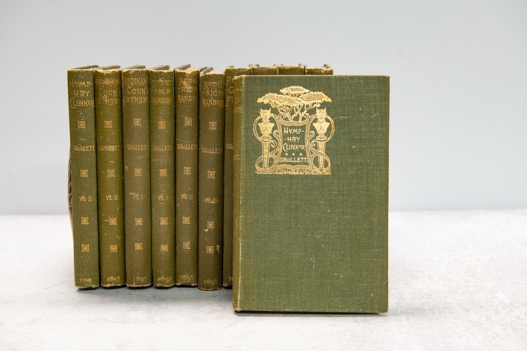 Antique Hard Cover Books by Tobias Smollett Edited by George Santsbury ...