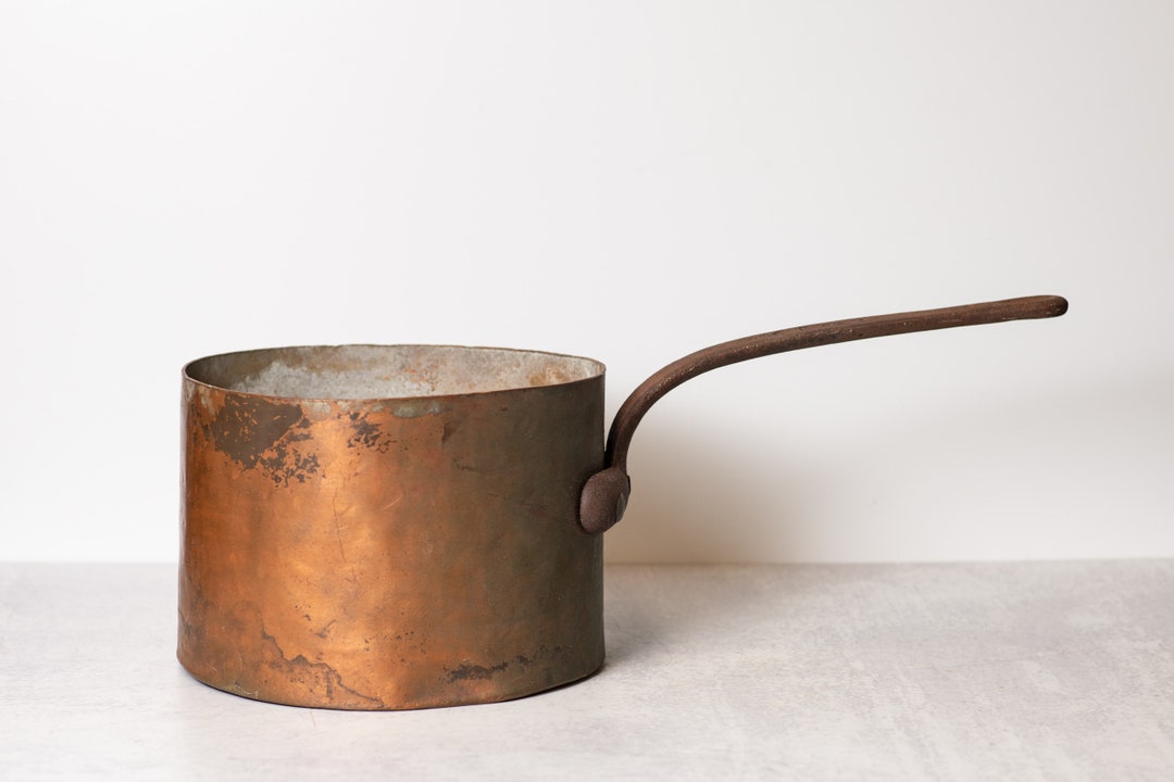 Extra Large Copper Cooking Pot With Handle Primitive Antique - Etsy