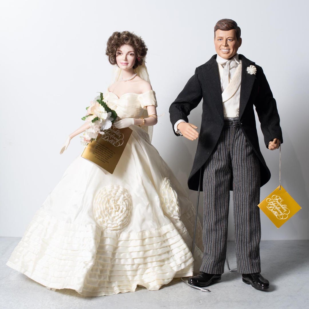 Franklin Mint Heirloom Porcelain Dolls Pair John F. Kennedy and Jackie ...