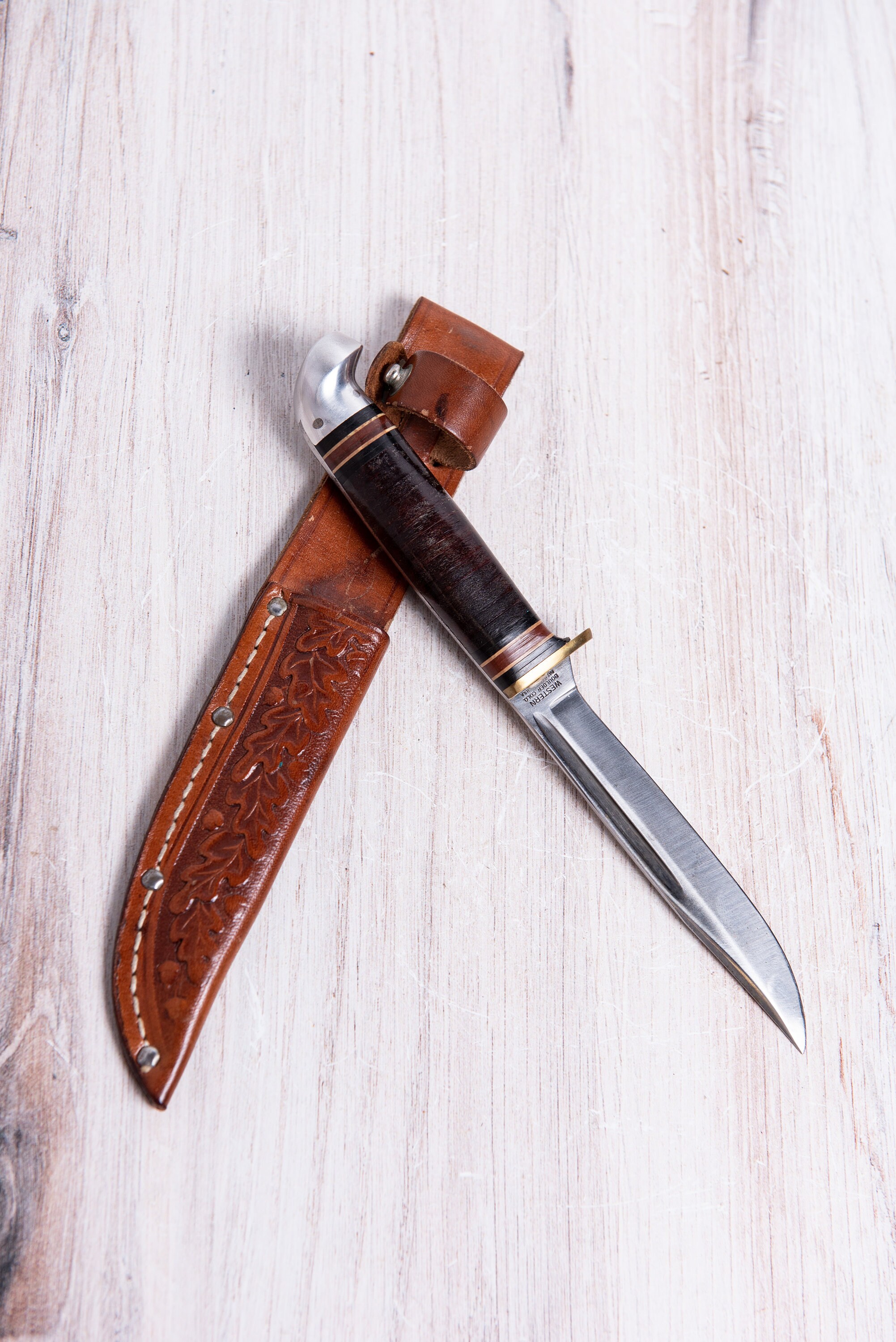 Vintage Western Fixed Blade Knife Boulder Colorado With - Etsy
