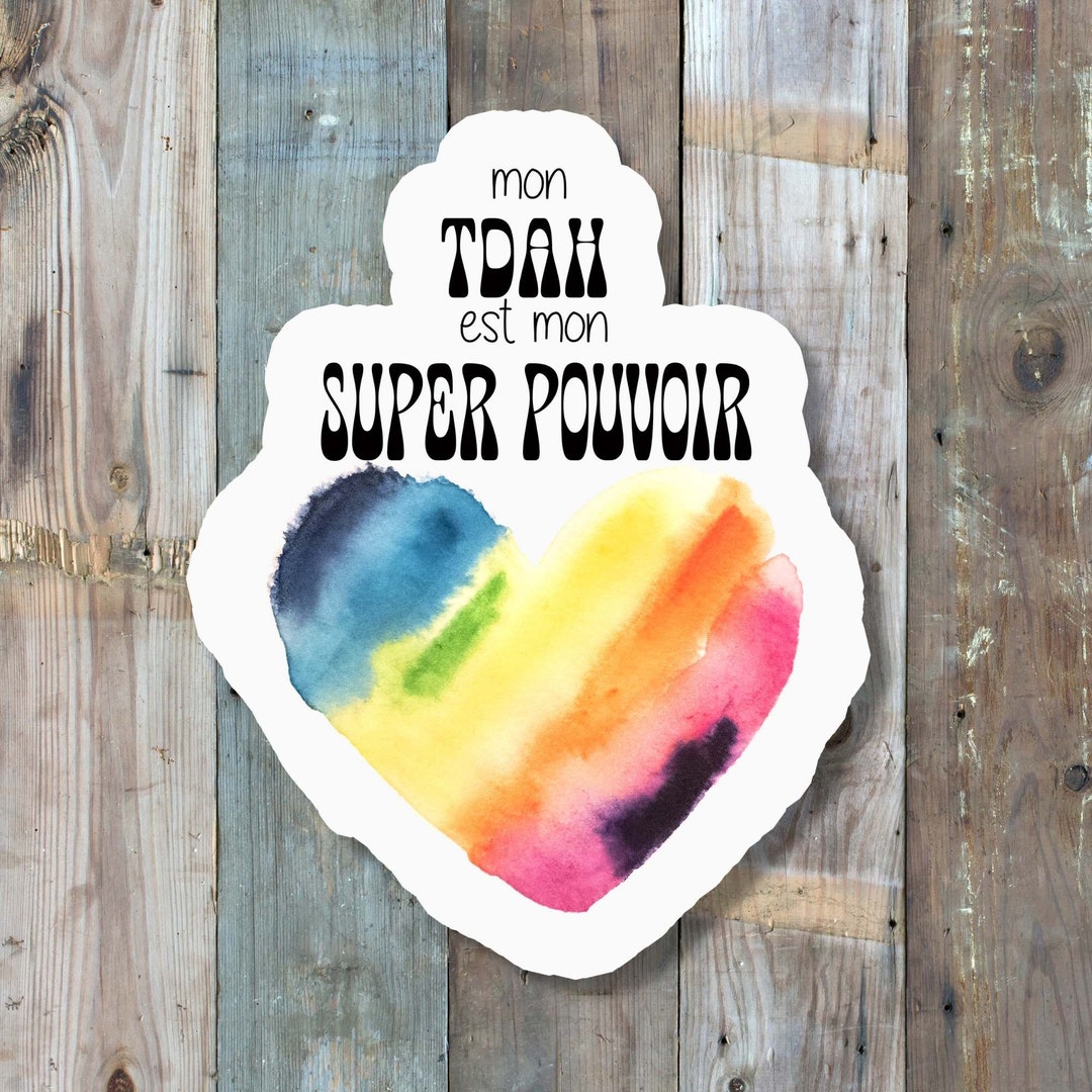 Vinyl Sticker ADHD Mon Tdah Est Mon Superpouvoir 3x3 - Etsy
