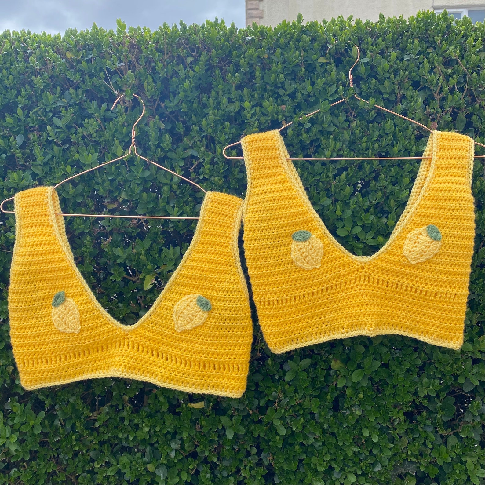 Handmade Crochet Y2k Lemon Crop Top / Bralette / Bralet / - Etsy